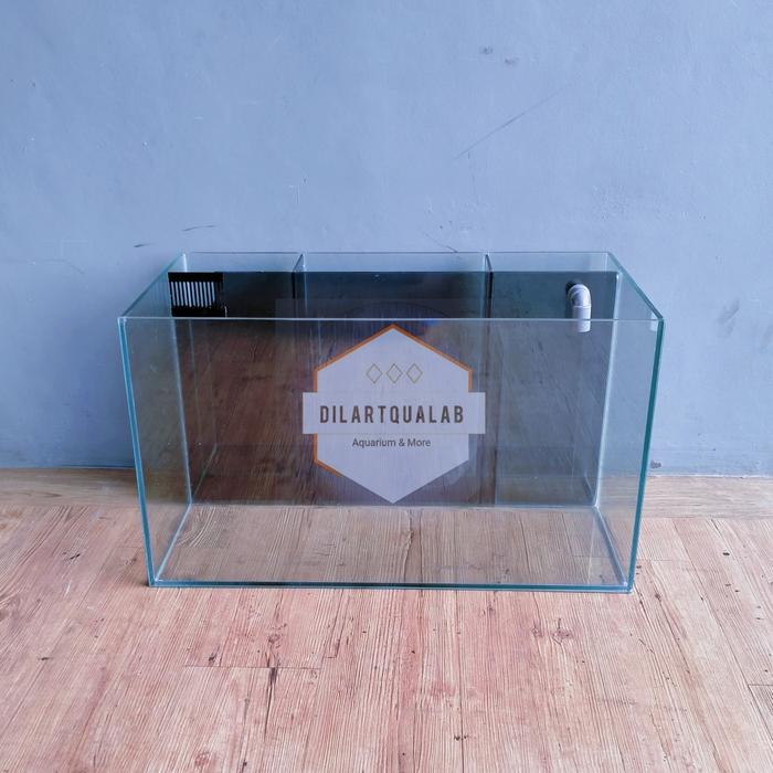 Jual aquarium 70x40x40 Filter Belakang Rimless Gosok Halus Mesin Custom ...
