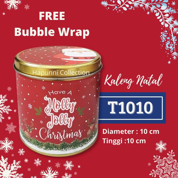 Jual TIN KALENG COOKIES / KALENG NATAL / WADAH KUE KERING 10X10 CM ...