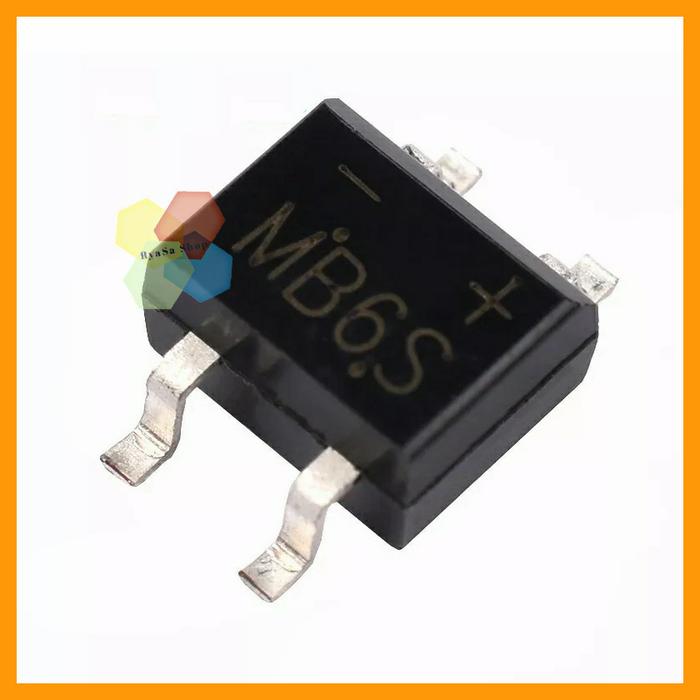 Jual MB6S SMD Dioda Single Phases 0.5A 600V SOP-4 Dioda Bridge ...