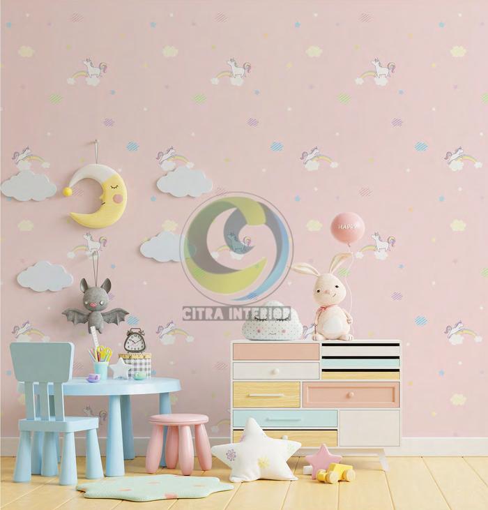 Jual WALLPAPER DINDING ANAK MOTIF UNICORN - Jakarta Barat - citrainteriorwallpaper | Tokopedia