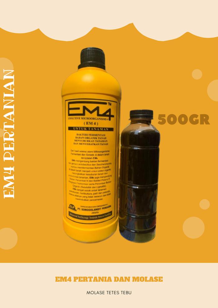 Jual PAKET EM4 PERTANIAN 1LITER / MOLASE TETES TEBU 500GR - Jakarta ...