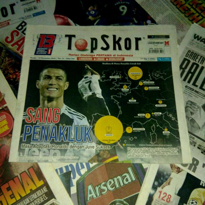 Jual Majalah Koran Bola Topskor Cristiano Ronaldo CR7 Juve Sang ...