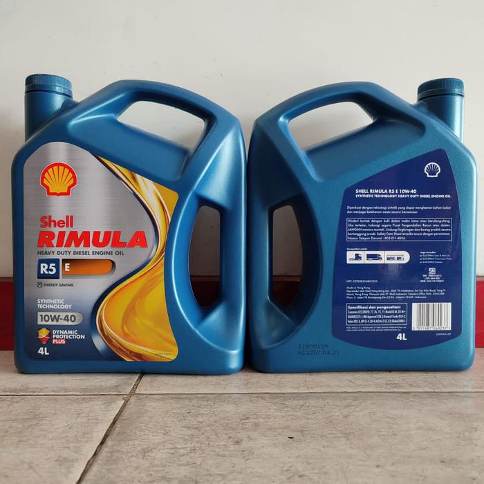 Jual SHELL RIMULA R5E 10W-40 Oli Mobil Mesin Diesel 4 Liter Original ...