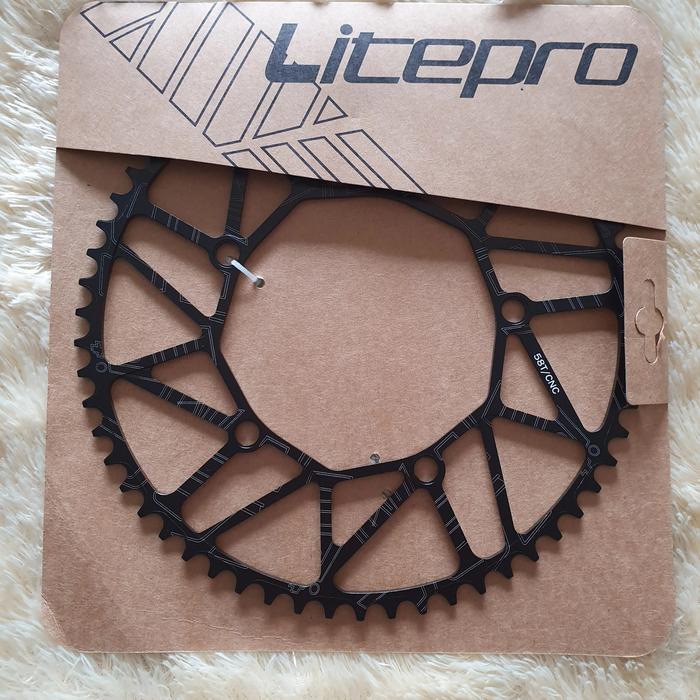 Jual CHAINRING LITEPRO 58T Original .chainring 58t litepro 52t 54t 56t ...