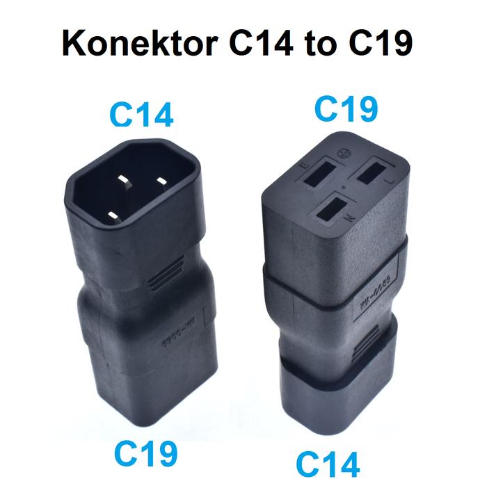 Jual Konektor Converter Adapter Colokan IEC320 C14 to C19 UPS PDU ATS ...