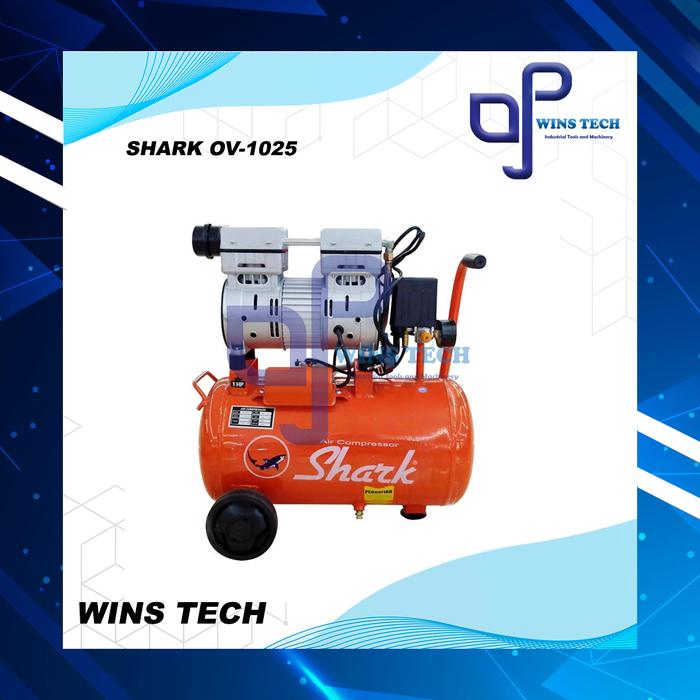 Promo COMPRESSOR/KOMPRESOR PORTABLE OILESS SHARK OV-1025 1 HP ORIGINAL ...