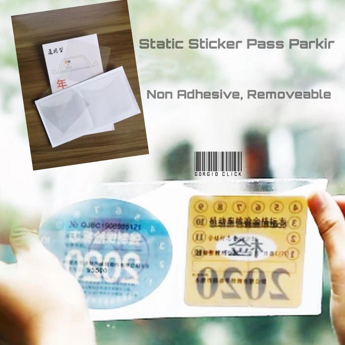 Jual Stiker Static Pass Parkir Kaca Mobil Electrostatic Sticker ...