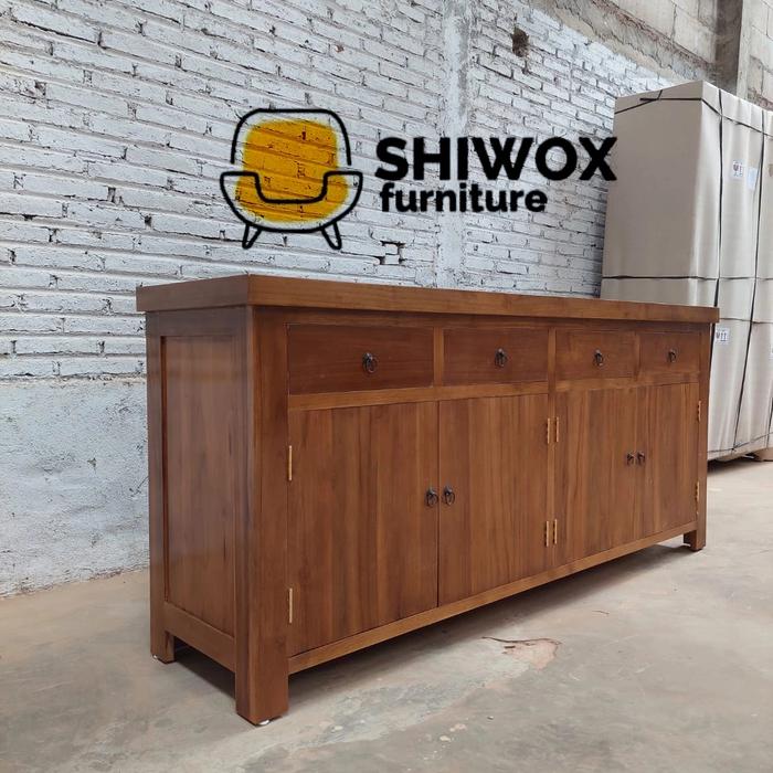 Jual buffet dapur 4 laci kayu jati - meja dapur minimalis jati - buffet ...