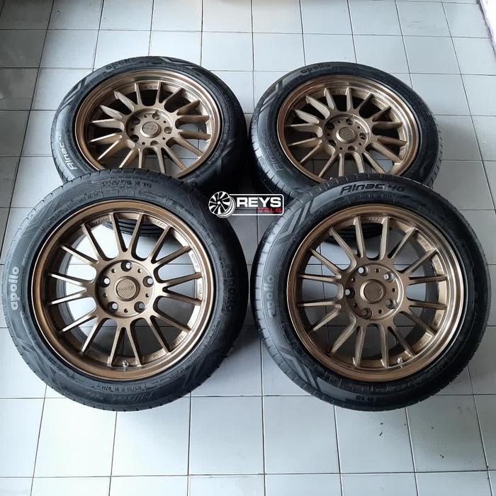 Jual Velg Mobil Rays SE37 R16 Second Like New+Ban Apollo 195/55 R16 ...
