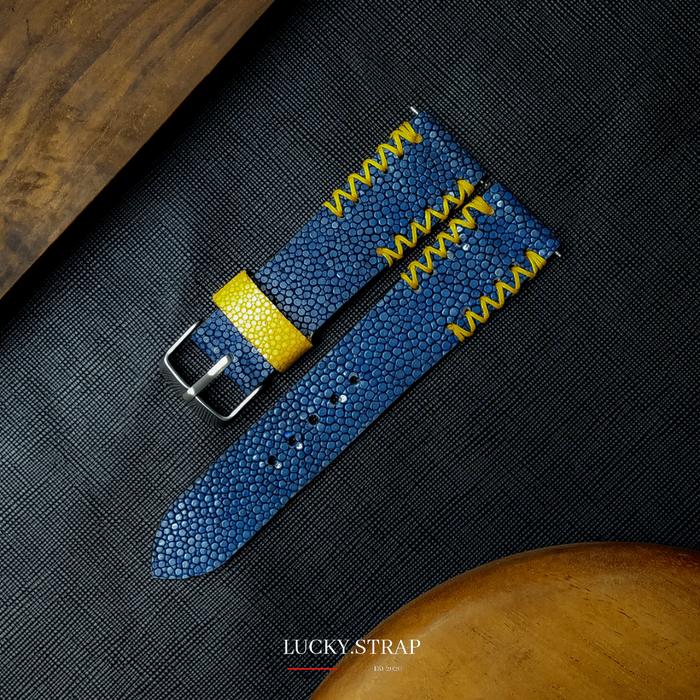 Jual Leather Strap Custom Tali Jam Kulit Watch Strap STINGRAY BLUE - Kota Surakarta - Lucky ...