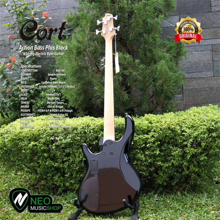 Jual Cort Action Bass Plus Bk 4string With Active Eq Electric Bass ...