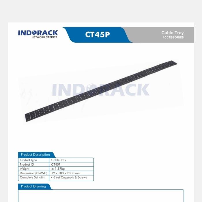 Jual Cable Tray Indorack 45u Management Cable Vertical - Ct45u 80mm Di ...