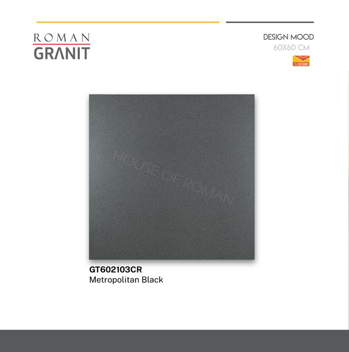Jual ROMANGRANIT Metropolitan Black 60x60 GT602103CR (ROMAN GRANIT ...