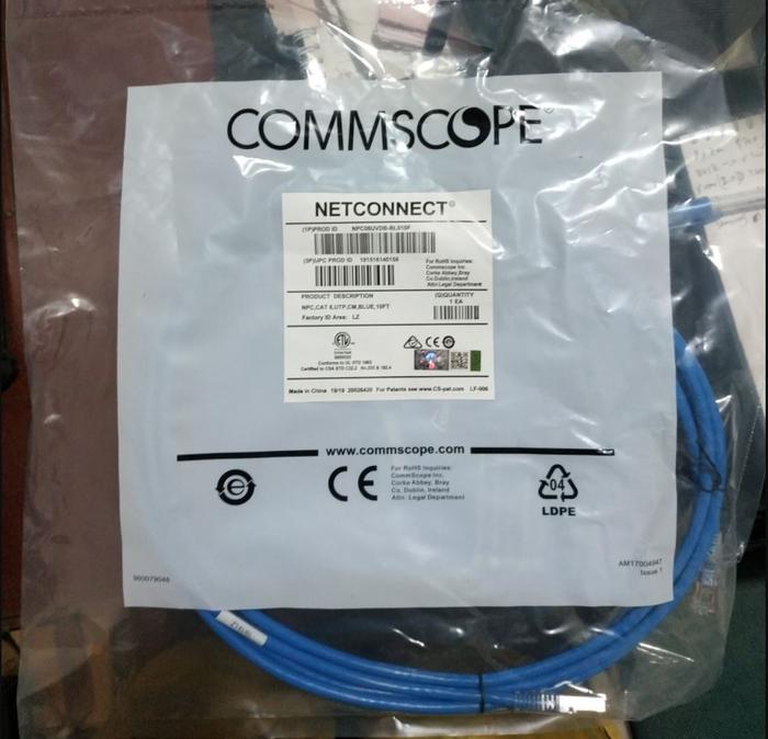 Jual Commscope AMP Patch Cord UTP Cat.6 10 feet / 3 meter - Blue - Kota Surabaya - Dynamix IT ...
