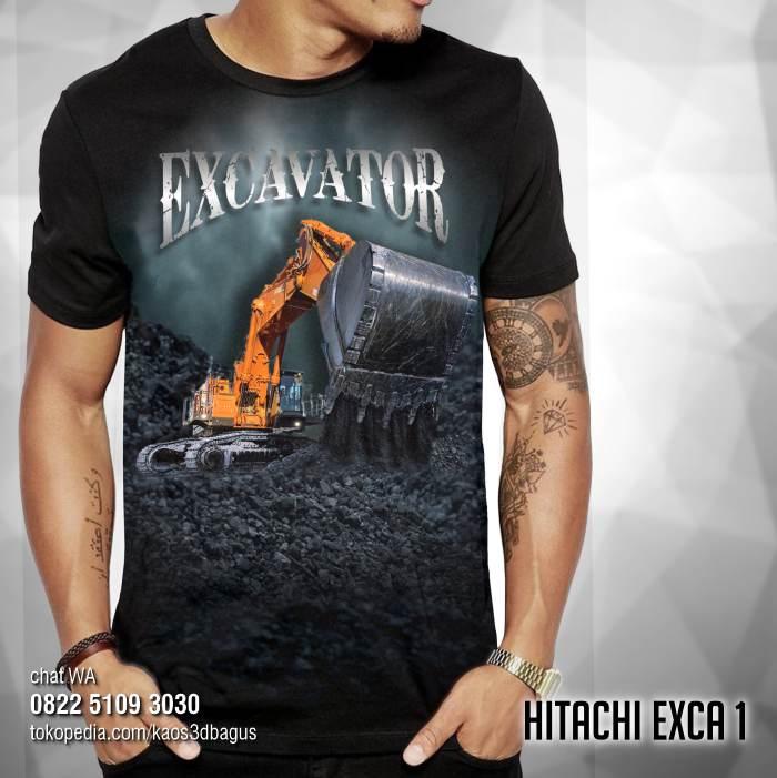 Jual Baju KAOS EXCAVATOR HITACHI Tambang Alat Berat Batubara MINING ...