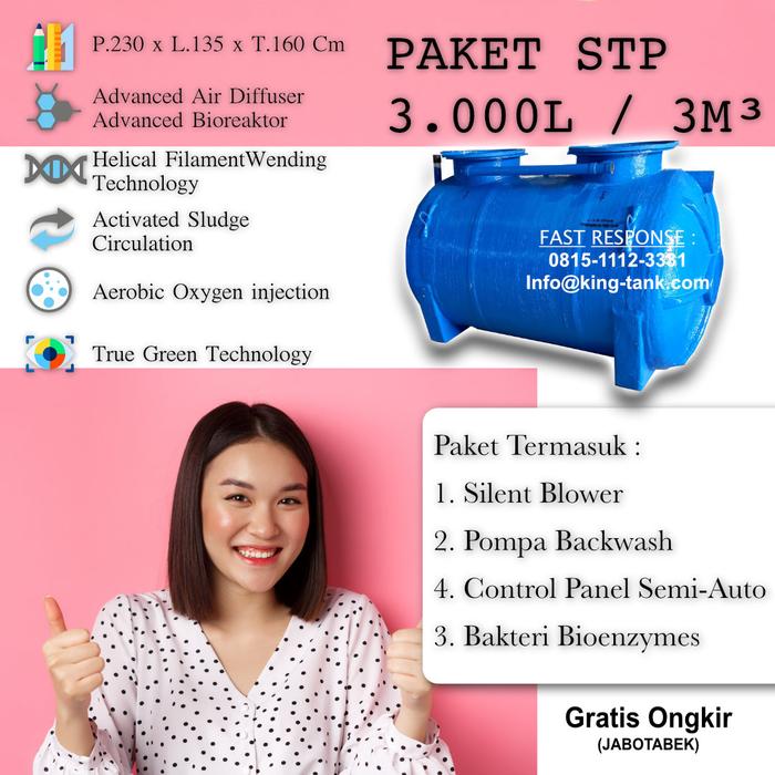 Jual PAKET IPAL STP BIOTECH Biofilter 3000 Liter / 3m3 - Kab. Tangerang ...
