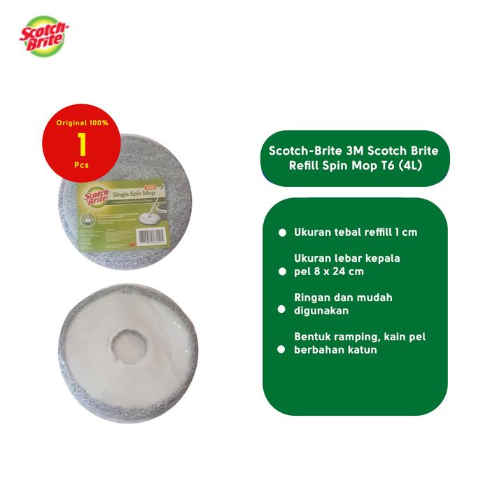 Promo Scotch-Brite Refill Alat Pel Single Spin Mop T6 - Kab. Bekasi - 3M by Tigaem | Tokopedia