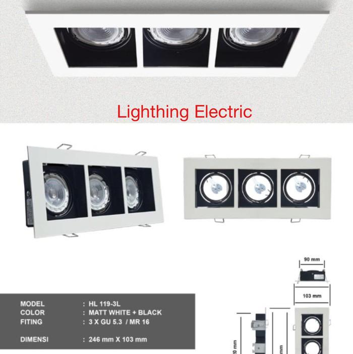 Jual Downlight led kotak 7w/spotlight kotak 7 watt /lampu sorot kotak ...