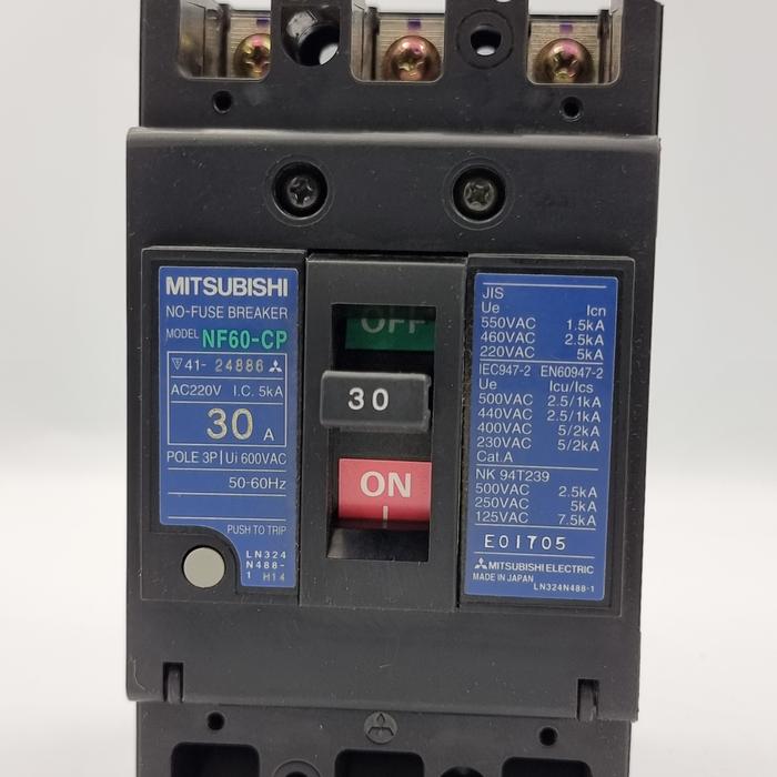 Jual MITSUBISHI NO FUSE BREAKER NF60-CP 3P 30A 600V - Jakarta Pusat - VOLTUSELECTRIC | Tokopedia