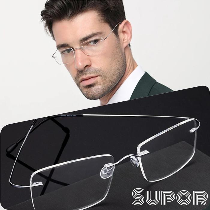 Jual FL15 Unisex Frame kacamata Pria Titanium ORI Frameless Rimless ...