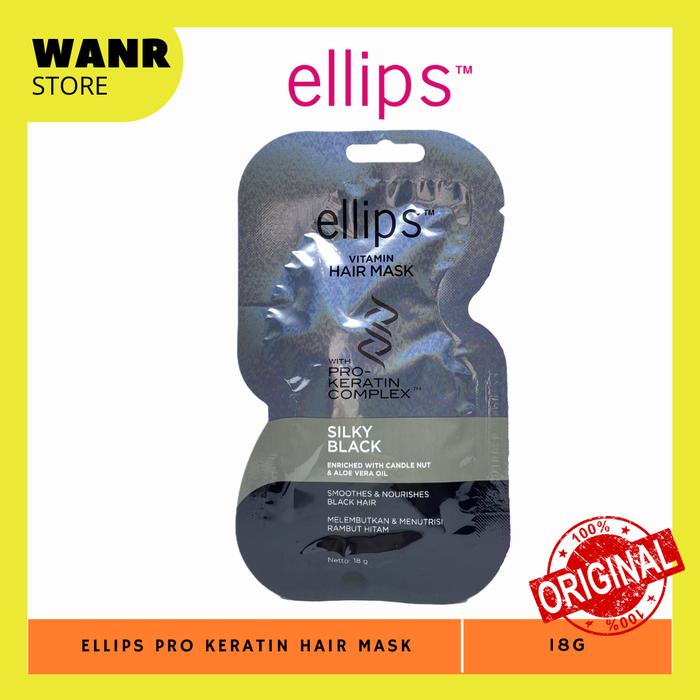 Jual Elips Ellips Hair Mask Pro Keratin Complex Silky Black Sachet 18g ...
