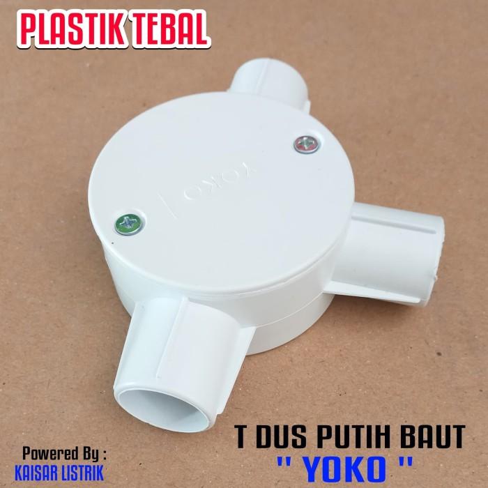 Jual T DUS PUTIH 3 Cabang YOKO Super TEBAL / T-DUS Kabel Listrik T Dos ...
