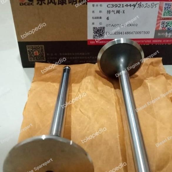 Jual valve exhaust/klep api cummins 6ct8.3/pc300-7/6d114 pn 3921444/ ...