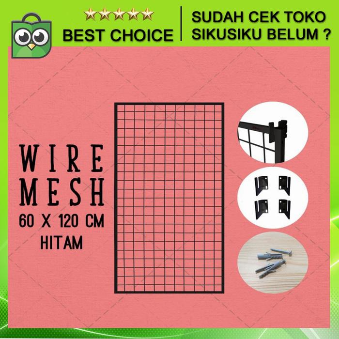 Jual Wire Grid Mesh Ukuran 60X120CM + H5 Wall Ram Bingkai Kuat Kokoh QC ...