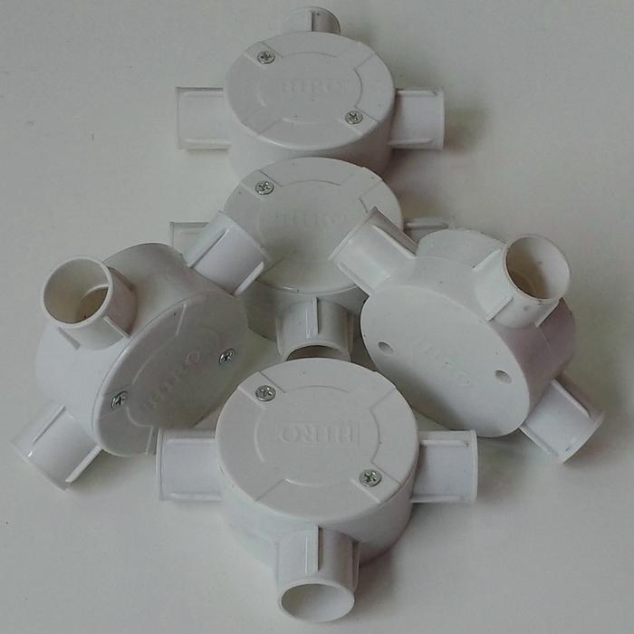 Jual (4 pcs) T DUS PUTIH CABANG 3/T DOOS-Terminal sambungan kabel ...