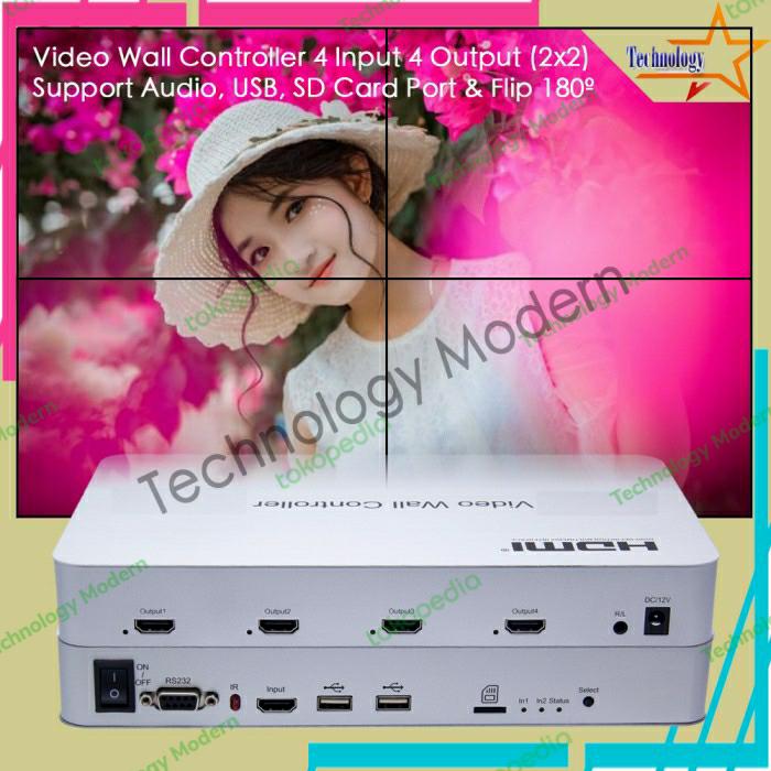 Jual 4K HDMI Video Wall Controller 2x2 Untuk 4 TV Support Audio & USB ...