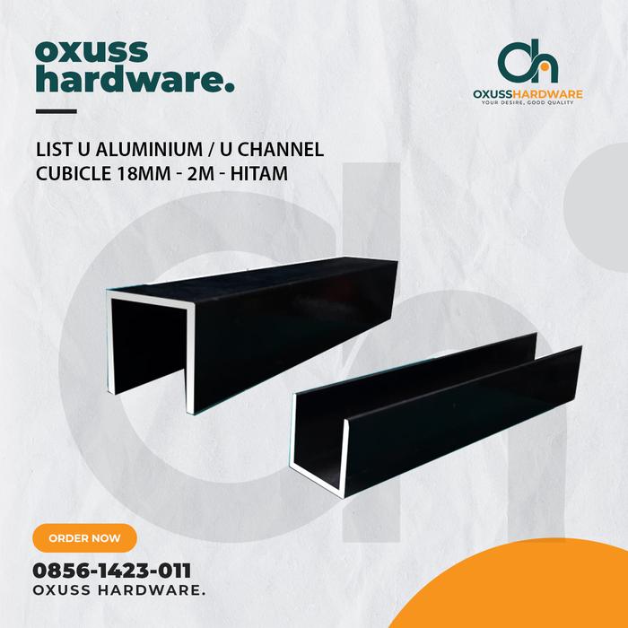 Jual List U Aluminium / U Channel Cubicle 18MM - 2M - Hitam - Jakarta ...