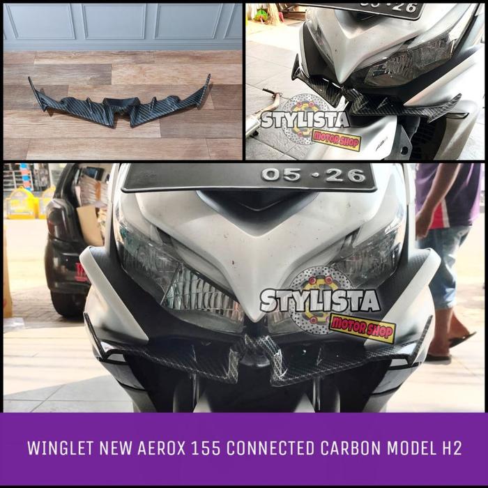 Jual WINGLET NEW AEROX 2021 CARBON WINGLET AEROX 155 CONNECTED MODEL H2 ...