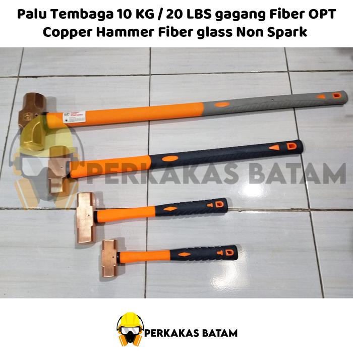Jual Copper Hammer 10 KG / 20 LBS Leader Palu Tembaga gagang Fiberglass ...