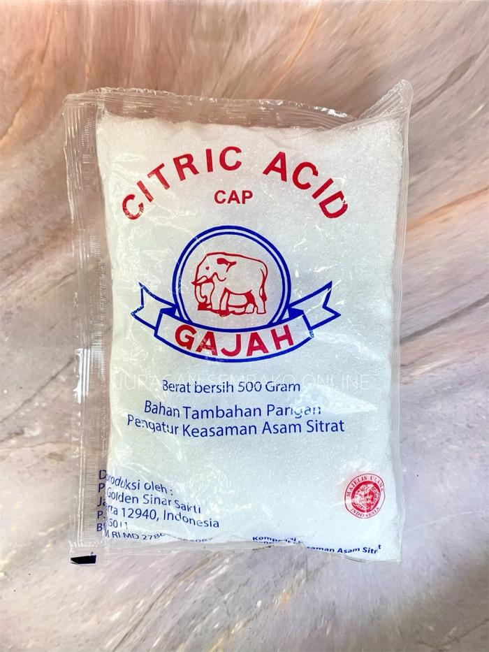 Jual CITRIC ACID CAP GAJAH 500GR SITRUN CITRUN ASAM SITRAT - Jakarta ...