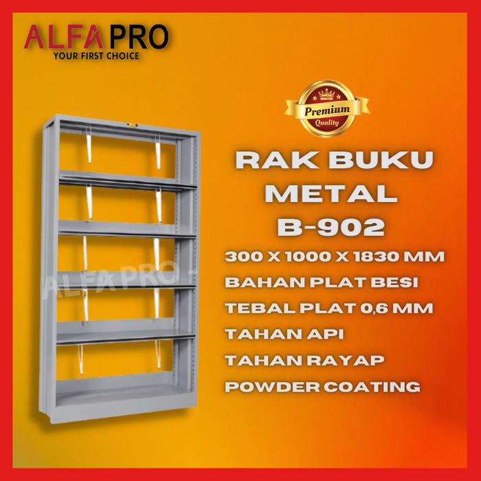 Jual Rak Besi Shelf Shelving Rack Rak Buku FULL BESI Lemari Buku Besi ...