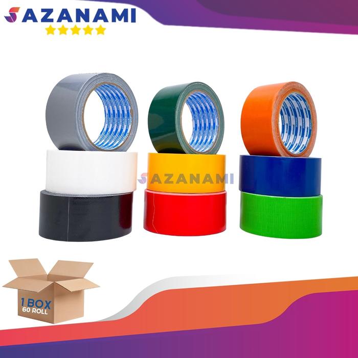 Jual 1 Box LAKBAN KAIN 2 INCH X 12M SAZANAMI CLOTH TAPE WARNA #JNE ...