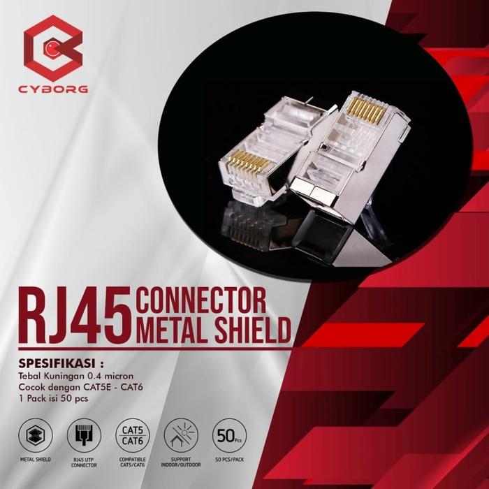 Jual CONNECTOR RJ45 CYBORG PLAT BESI ISI 50PCS - Kota Medan - Apa Cari ...
