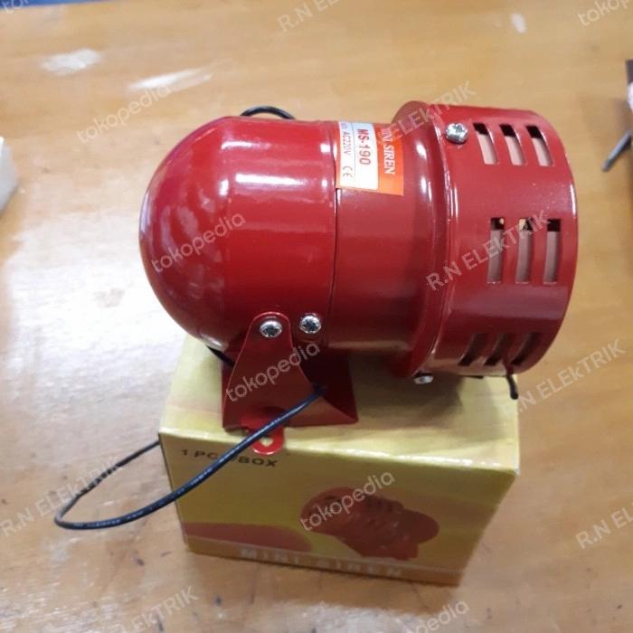 Jual Baby Mini Sirine Siren Alarm MS190 MS-190 220 V AC Sirene Motor ...