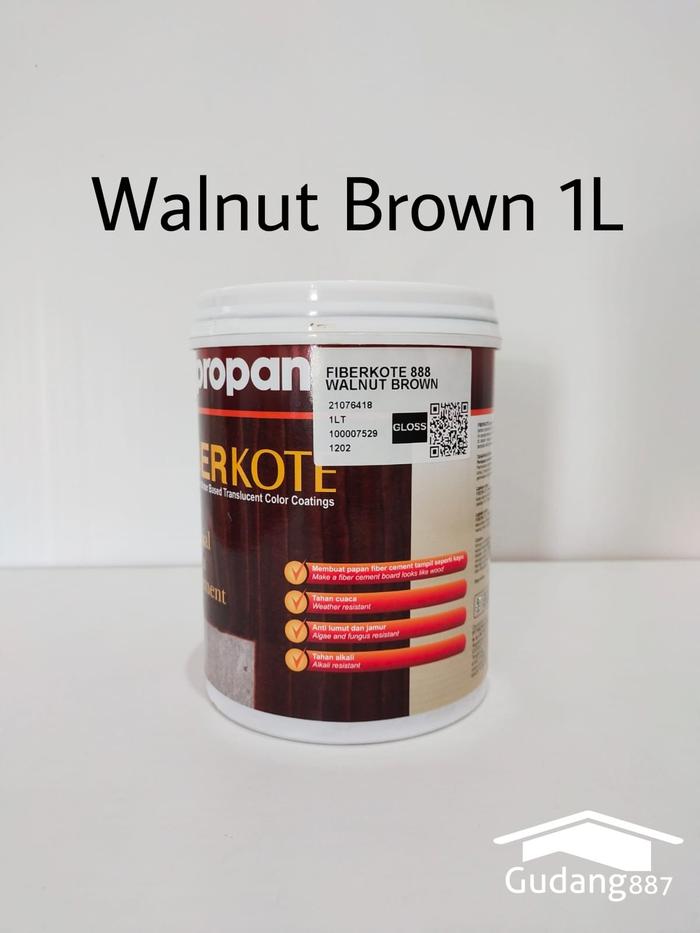 Jual Cat Propan Fiberkote GRC / Walnut Brown Glosy 1L / Lisplank ...