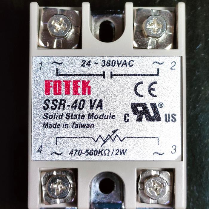Jual SSR Solid State relay Fotek SSR-40VA 40A VR Resistansi to AC 24~380V - Kota Bekasi ...