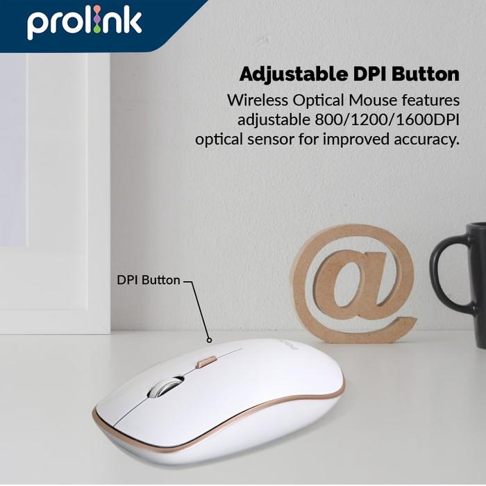 Jual Prolink Mouse Wireless 4 Button 2.4ghz Mouse Dpi 800-1600 Pmw6006 ...
