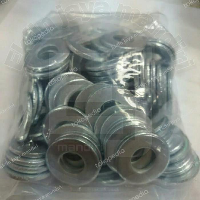 Jual ring Plat m6 tebal / ring plat lebar 6mm / putih galvanis ...