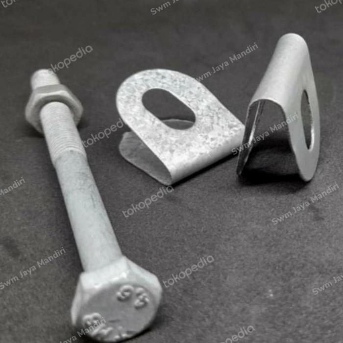 Jual Baut pagar brc HDG komplit clip klem brc hotdip Galvanize tahan ...