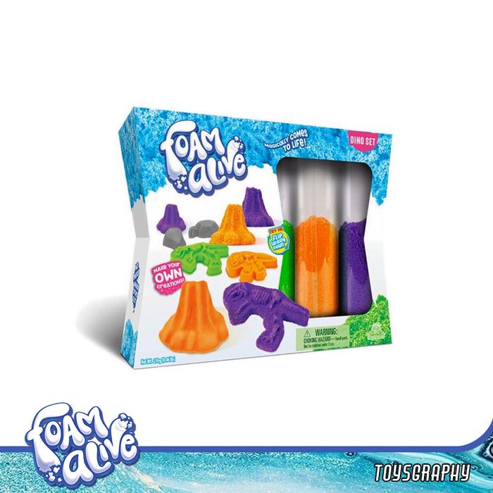 Jual Foam Alive DINO VOLCANO SET Fluffy Squishy Rubbery Bouncy Magic ...