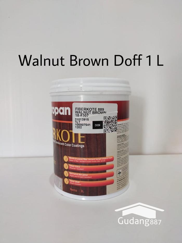 Jual Cat Propan Fiberkote GRC / Walnut Brown DOF 1L / Lisplank ...