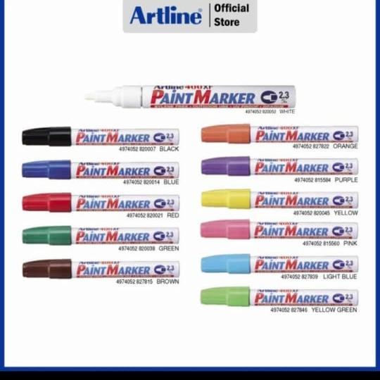 Jual Spidol Artline Paint Permanent Marker 400 XF per pcs - Merah ...