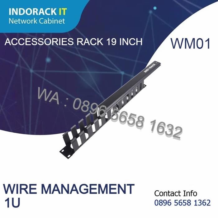 Jual INDORACK 19" Wire Management Panel 1U Wiring Management :WM01 ...