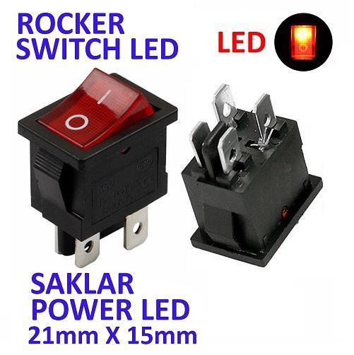 Jual Saklar Power Rocker Switch 21mm x 15mm 4 PIN 4 Kaki 6A 250V LED ON ...