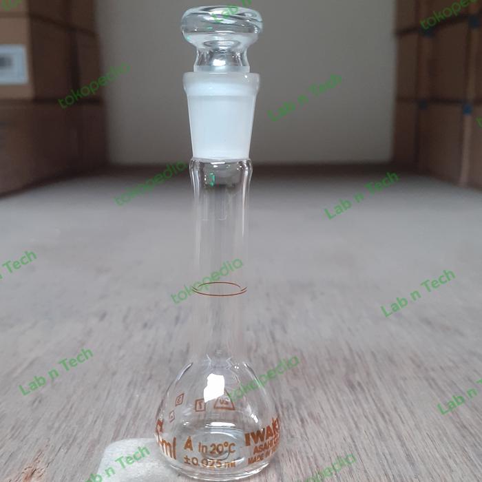 Jual Labu Ukur 5 ml tutup kaca katalog 5640-5 Iwaki Original Class A - Kota Bekasi - Lab n Tech ...