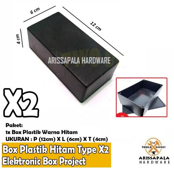 Jual Box Plastik Hitam Type X2 Kotak Tempat Komponen Elektronik Project ...